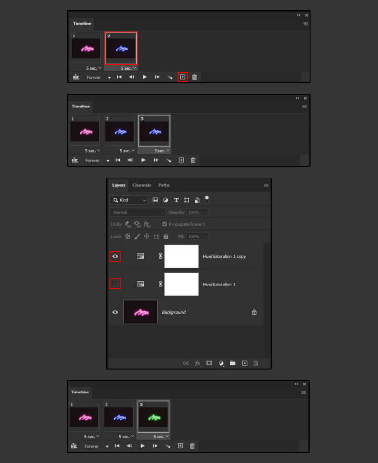 How to Make a Color Changing GIF in Photoshop - Mypstips
