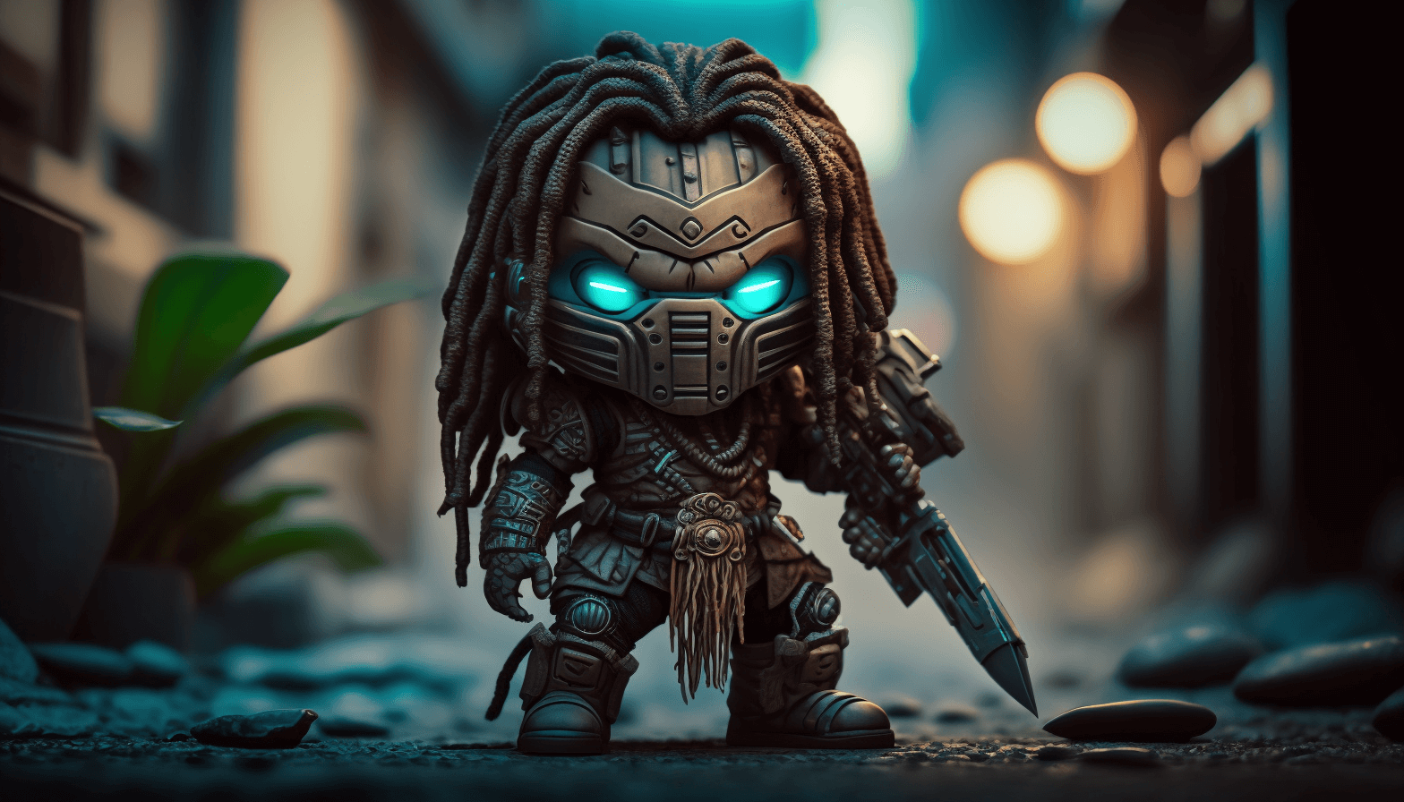 AI-Generated Super Deformed Predator in Midjourney - Mypstips