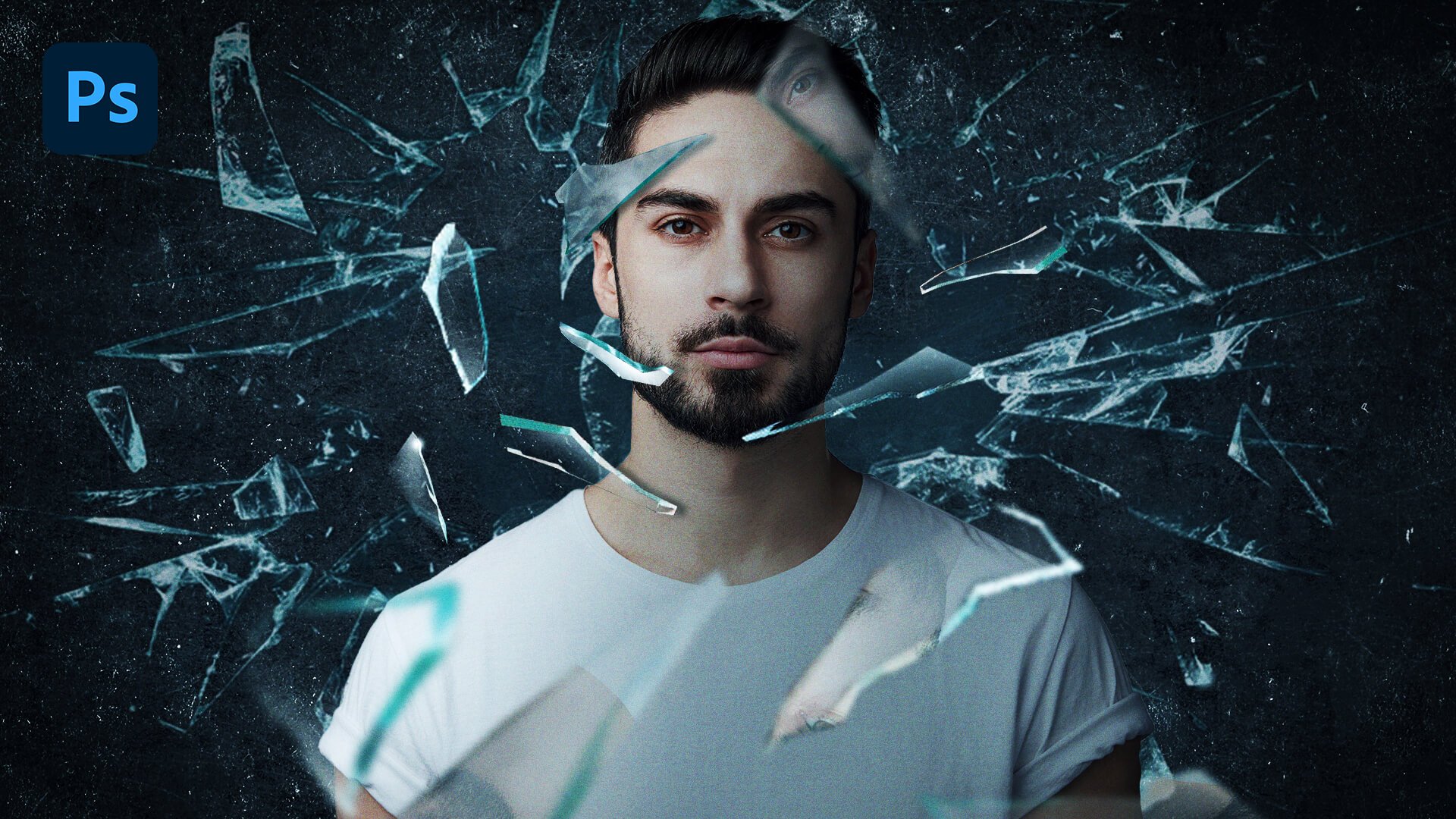 Create A Broken Glass Effect Using Photoshop Mypstips